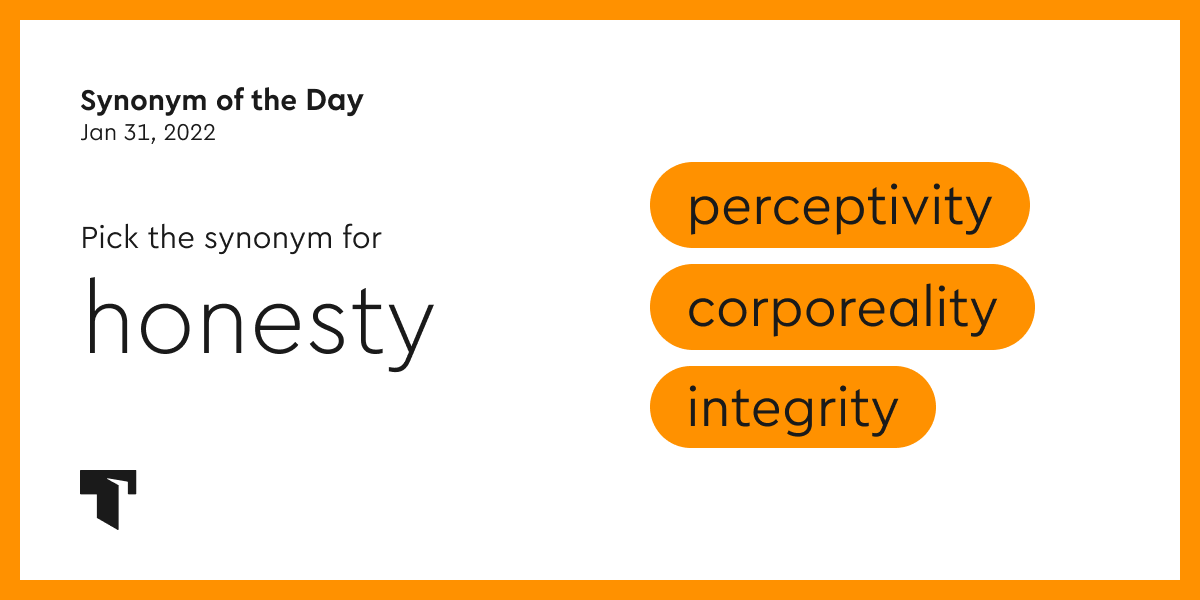 Infographic Definition Of Integrity Thesaurus